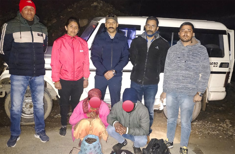 राजगढ़ में पकड़ी तीन किलो 44 ग्राम चरस, स्लेच कैंची के पास महिला-पुरुष ...